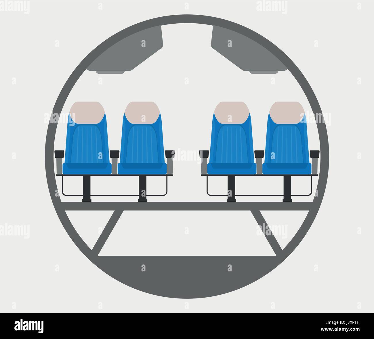 Passenger Narrow body Airplane Cross section Stock Vector Image & Art ...