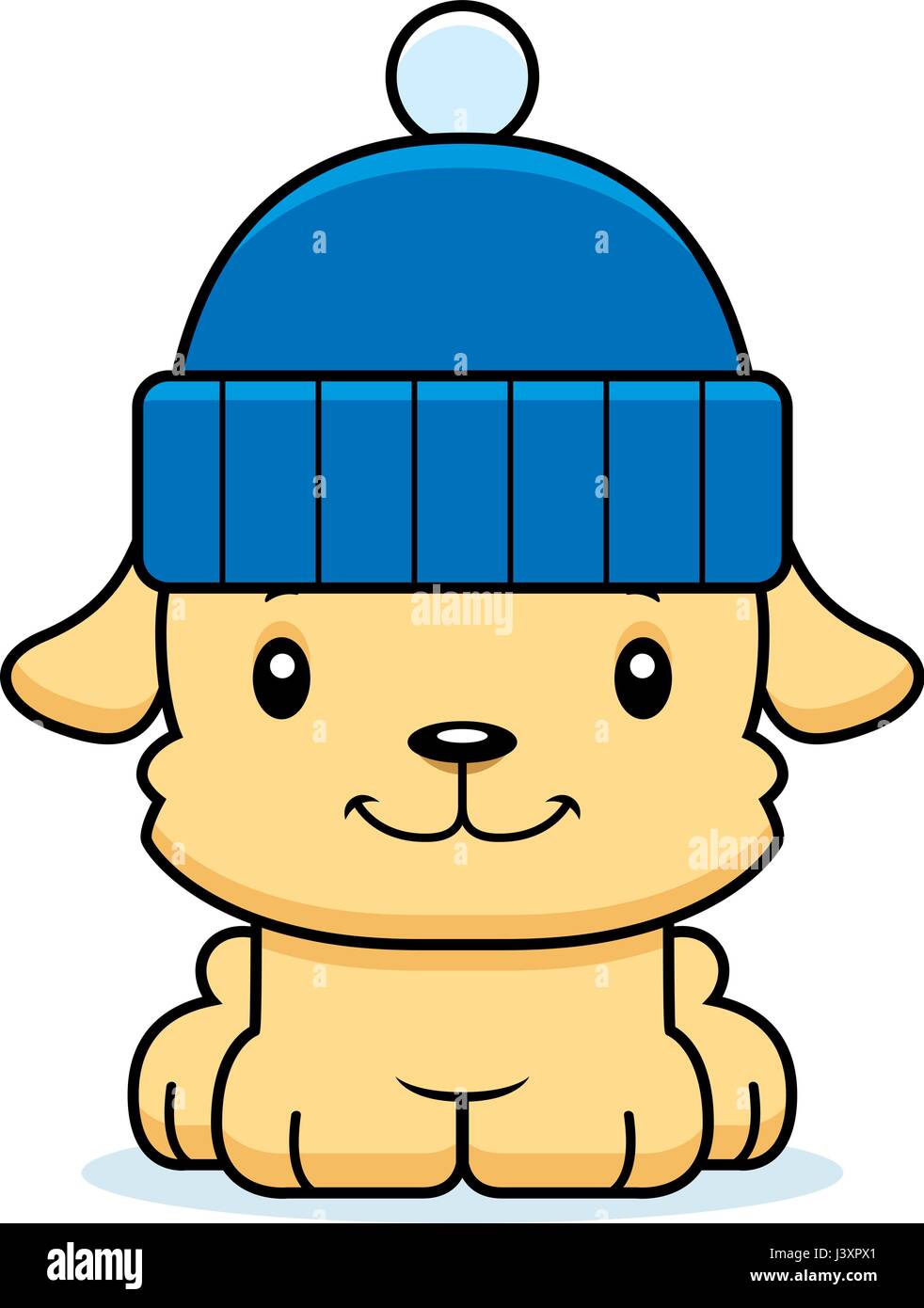 A cartoon winter puppy smiling Stock Vector Image & Art - Alamy