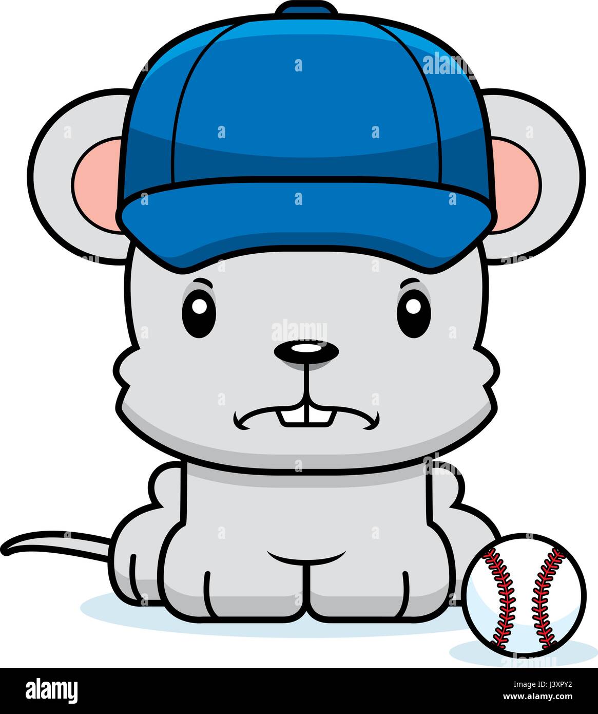 A cartoon baseball player mouse looking angry Stock Vector Image & Art ...