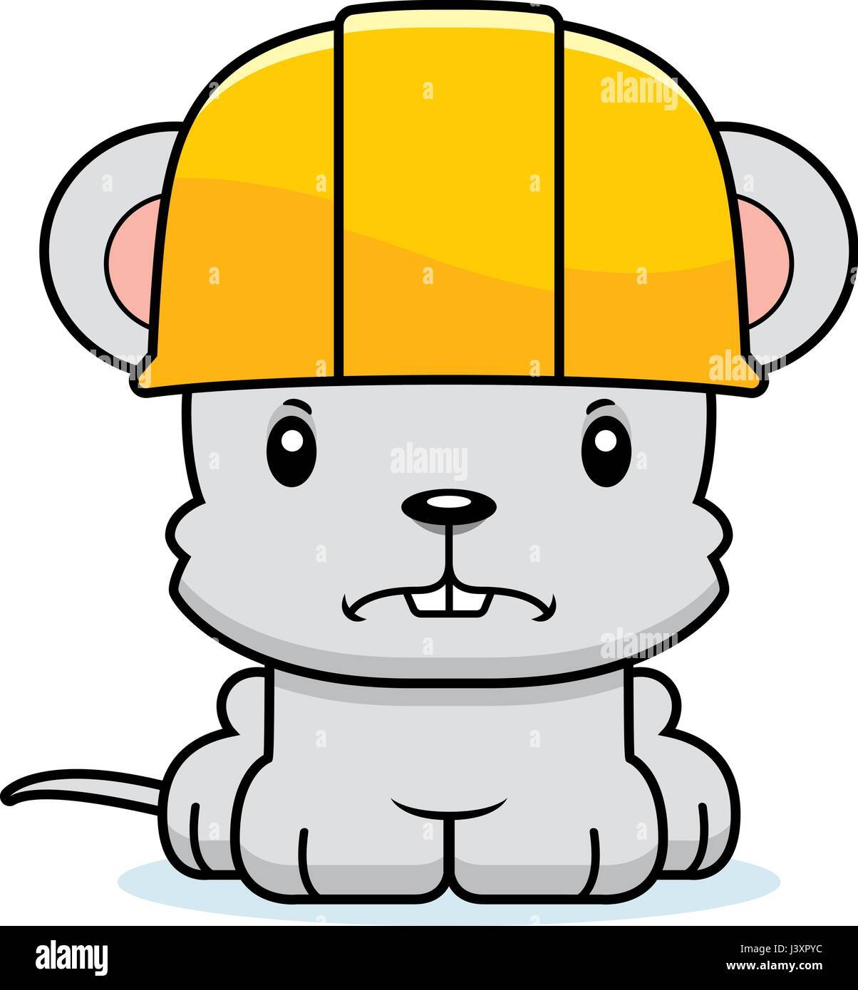 A cartoon construction worker mouse looking angry Stock Vector Image ...