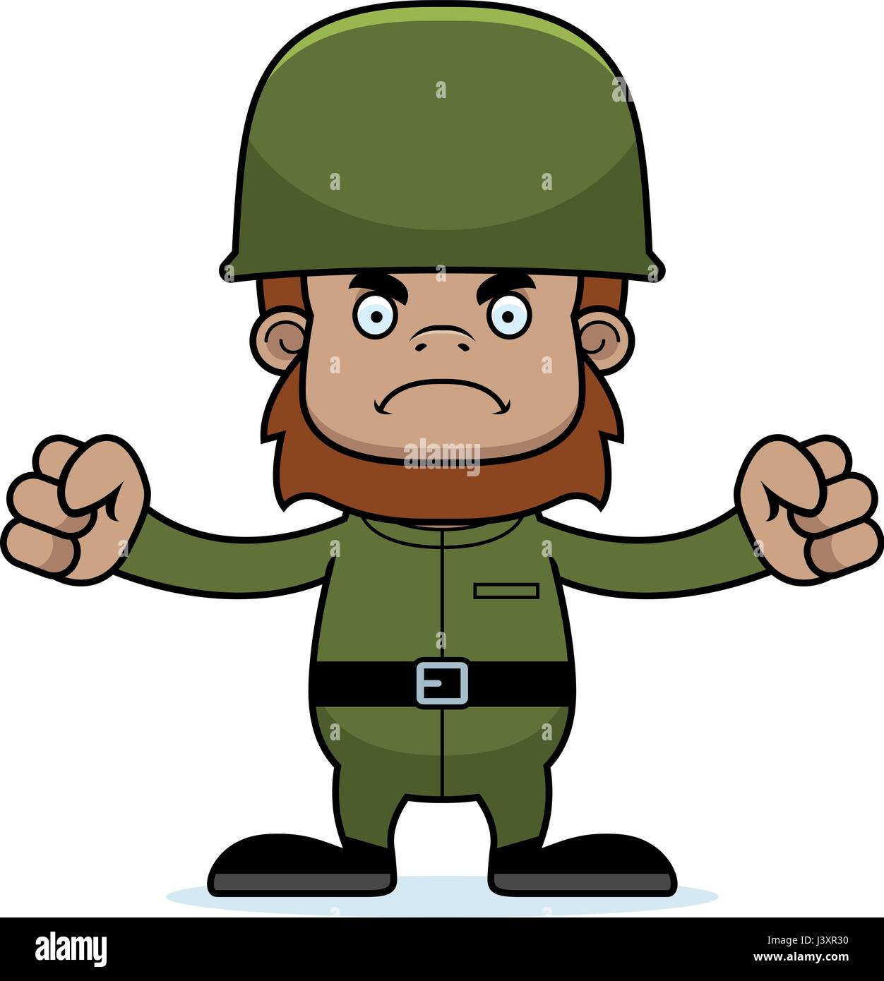 A cartoon soldier sasquatch looking angry Stock Vector Image & Art - Alamy