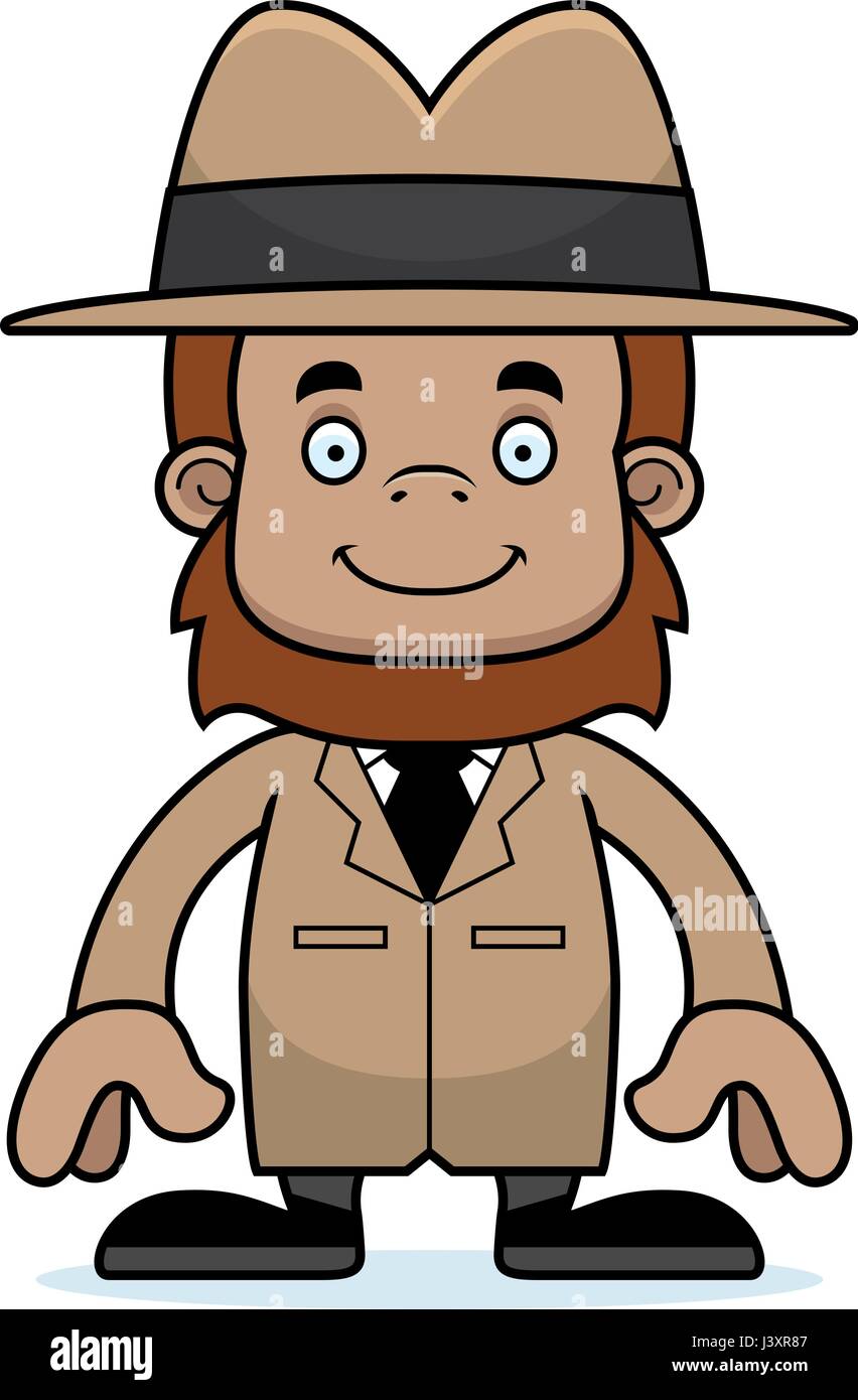 A cartoon detective sasquatch smiling Stock Vector Image & Art - Alamy