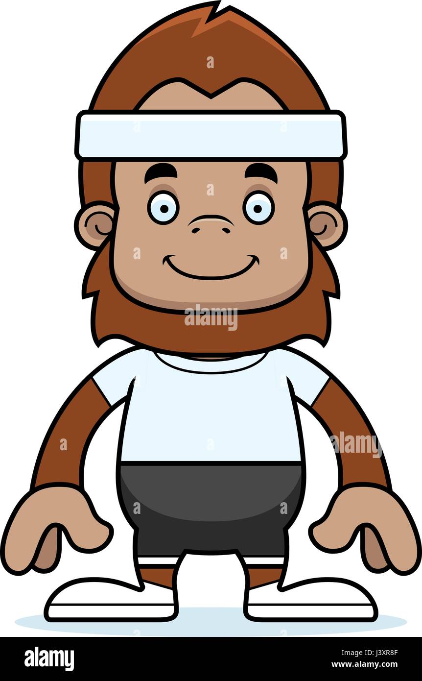 A cartoon fitness sasquatch smiling Stock Vector Image & Art - Alamy