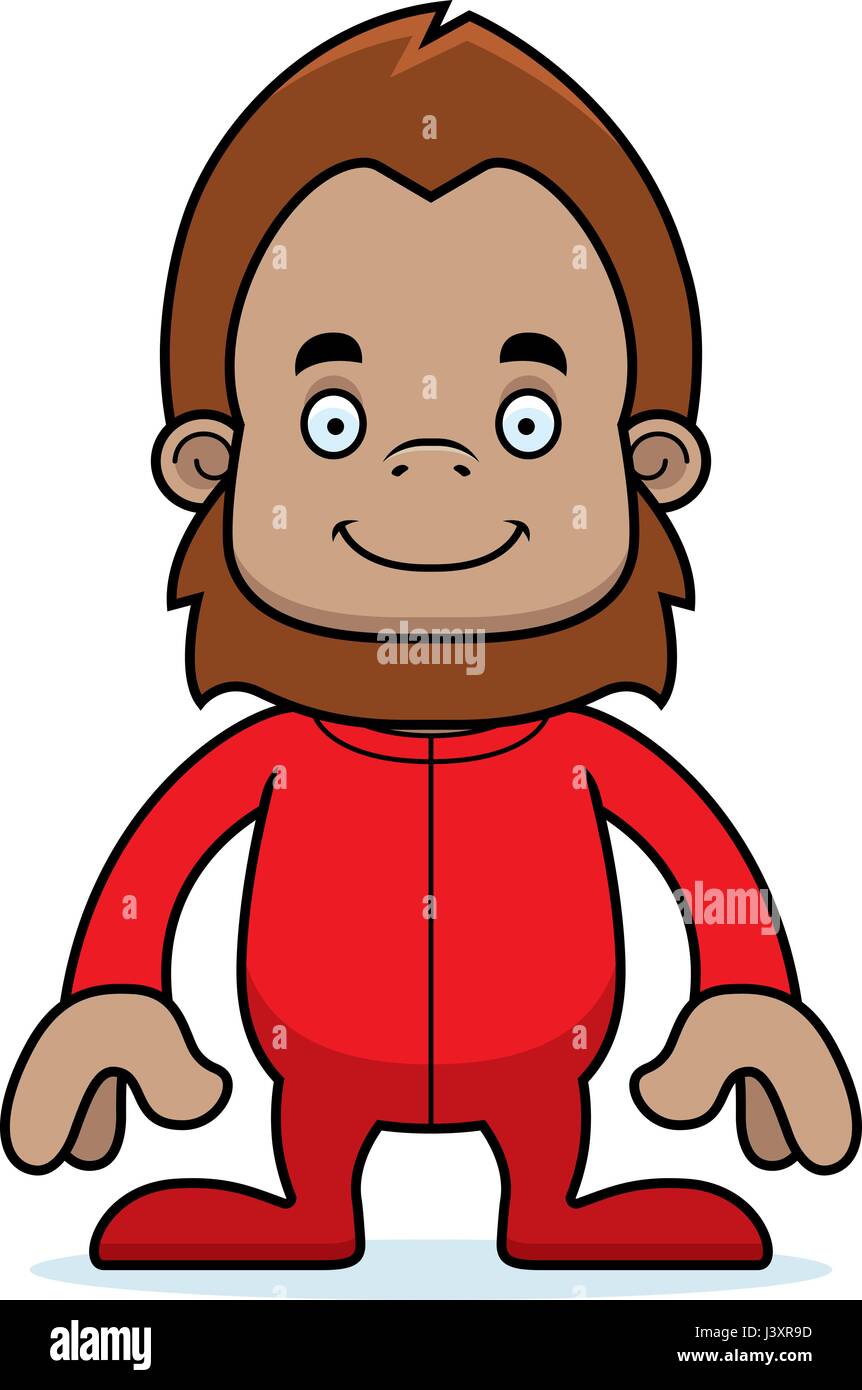 A cartoon sasquatch smiling in pajamas Stock Vector Image & Art - Alamy