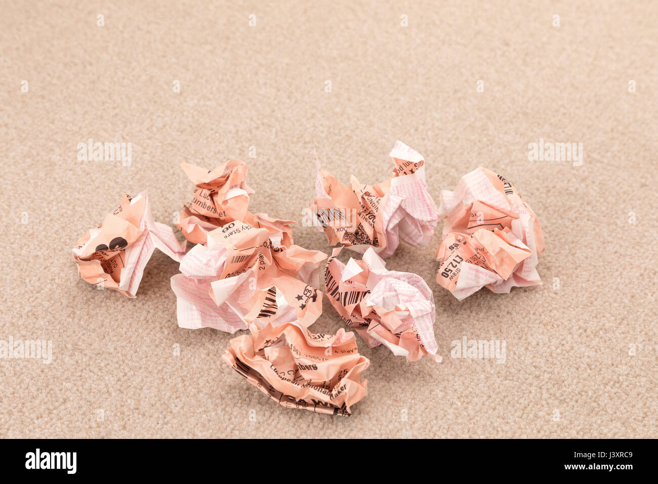 Losing screwed up lottery tickets Stock Photo - Alamy