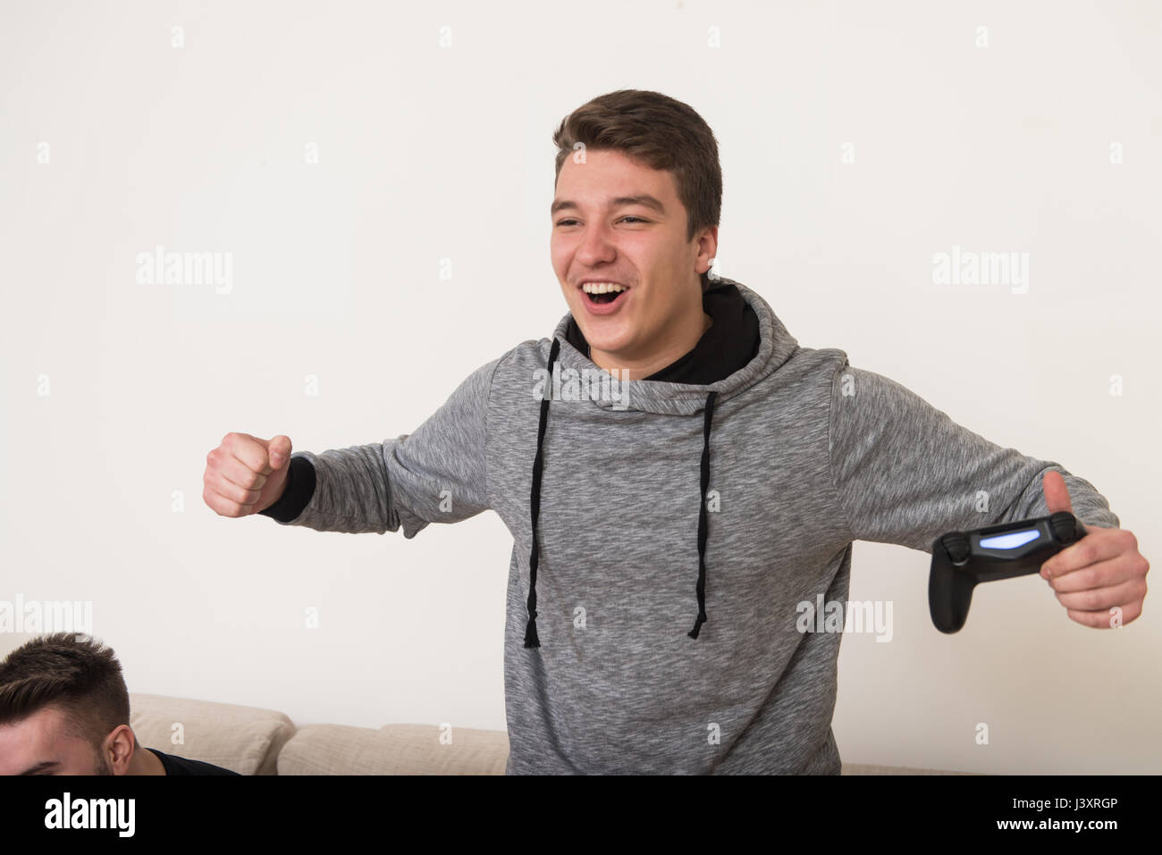 Group teenagers video game competitive hi-res stock photography and ...