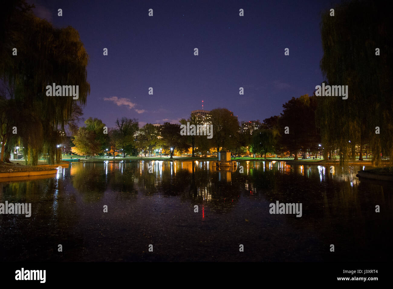 Boston garden night view hi-res stock photography and images - Alamy