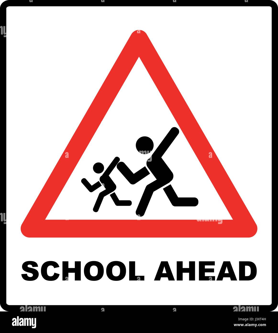 School ahead sign Stock Vector Images - Alamy