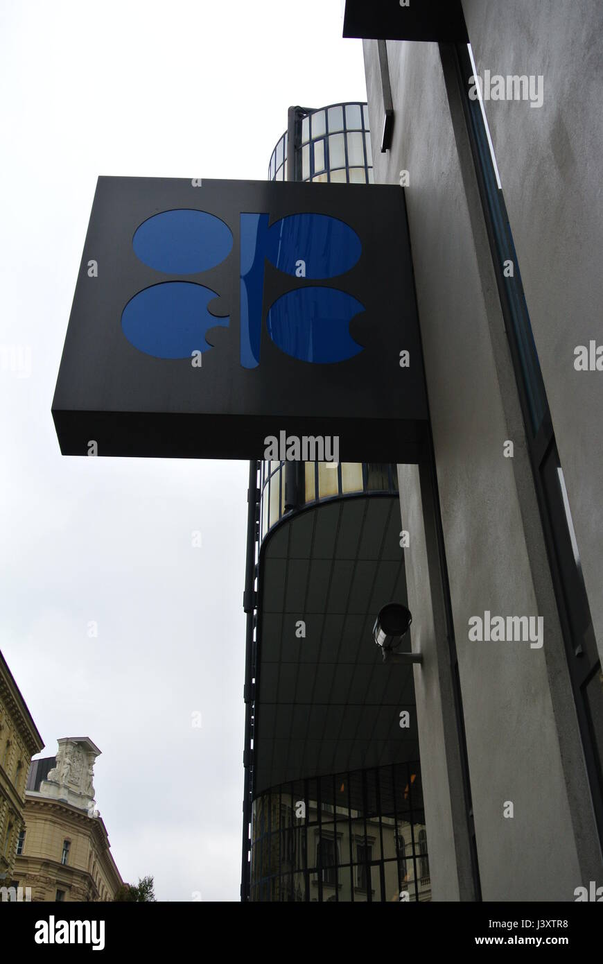 OPEC sign outside the headquarters of Organization of the Petroleum ...