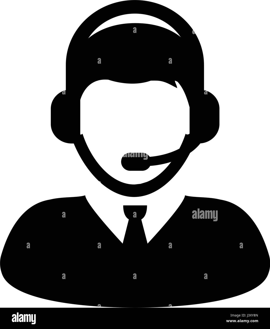 Customer Care Service & Support Icon - Vector Person Avatar With ...