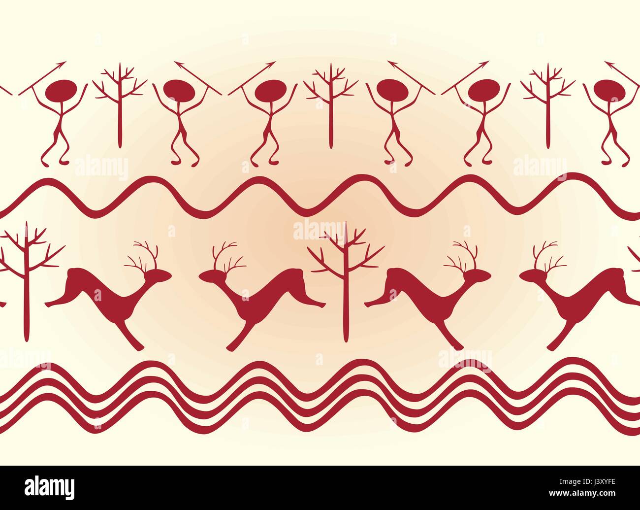 Ancient petroglyph rock art Stock Vector Images - Alamy