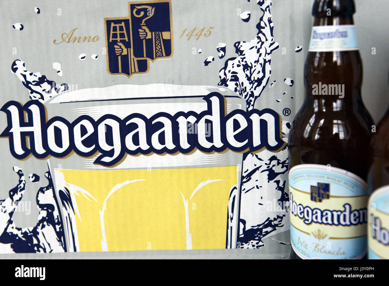 Hoegaarden Belgium Wheat beer Stock Photo - Alamy