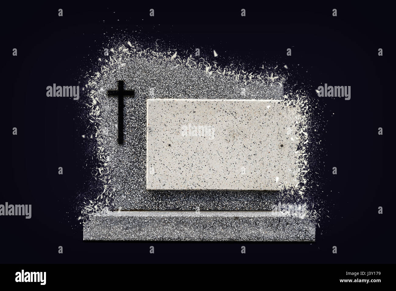 Broken gravestone grave hi-res stock photography and images - Alamy