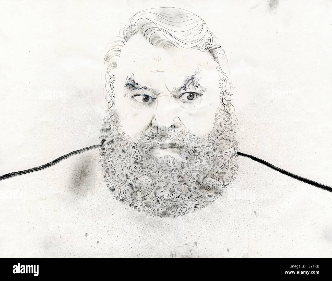 Portrait of bearded man Stock Photo - Alamy