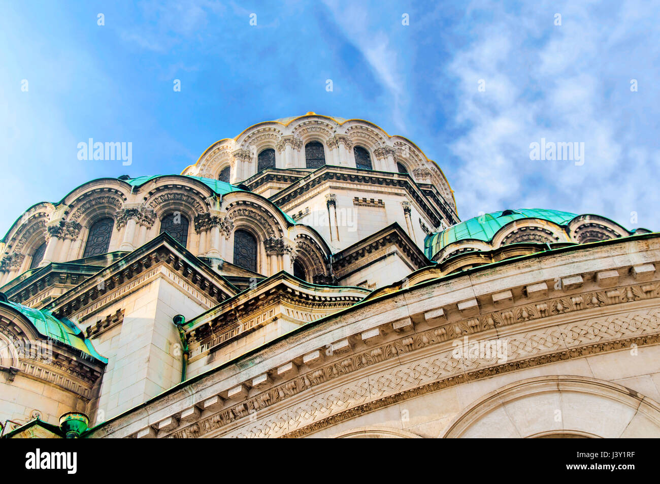 Part of Alexander Nevsky Cathedral in Sofia, the capital of Bulgaria ...