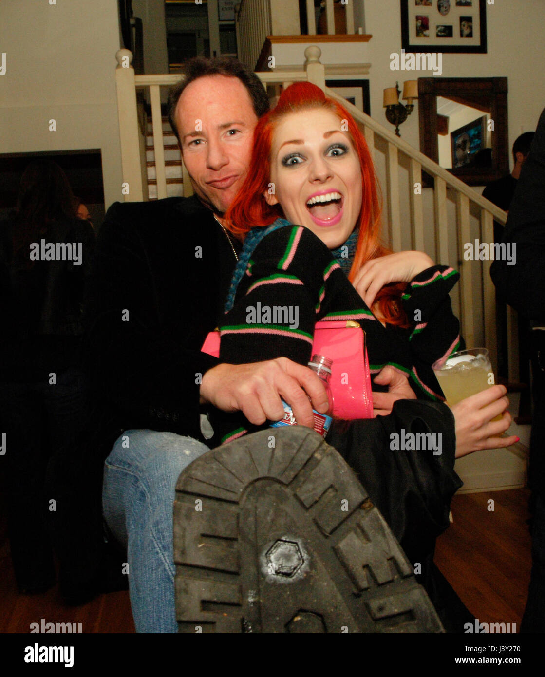 Singer Bonnie McKee and Jeff Blue portrait inside Jeff Blue's birthday ...