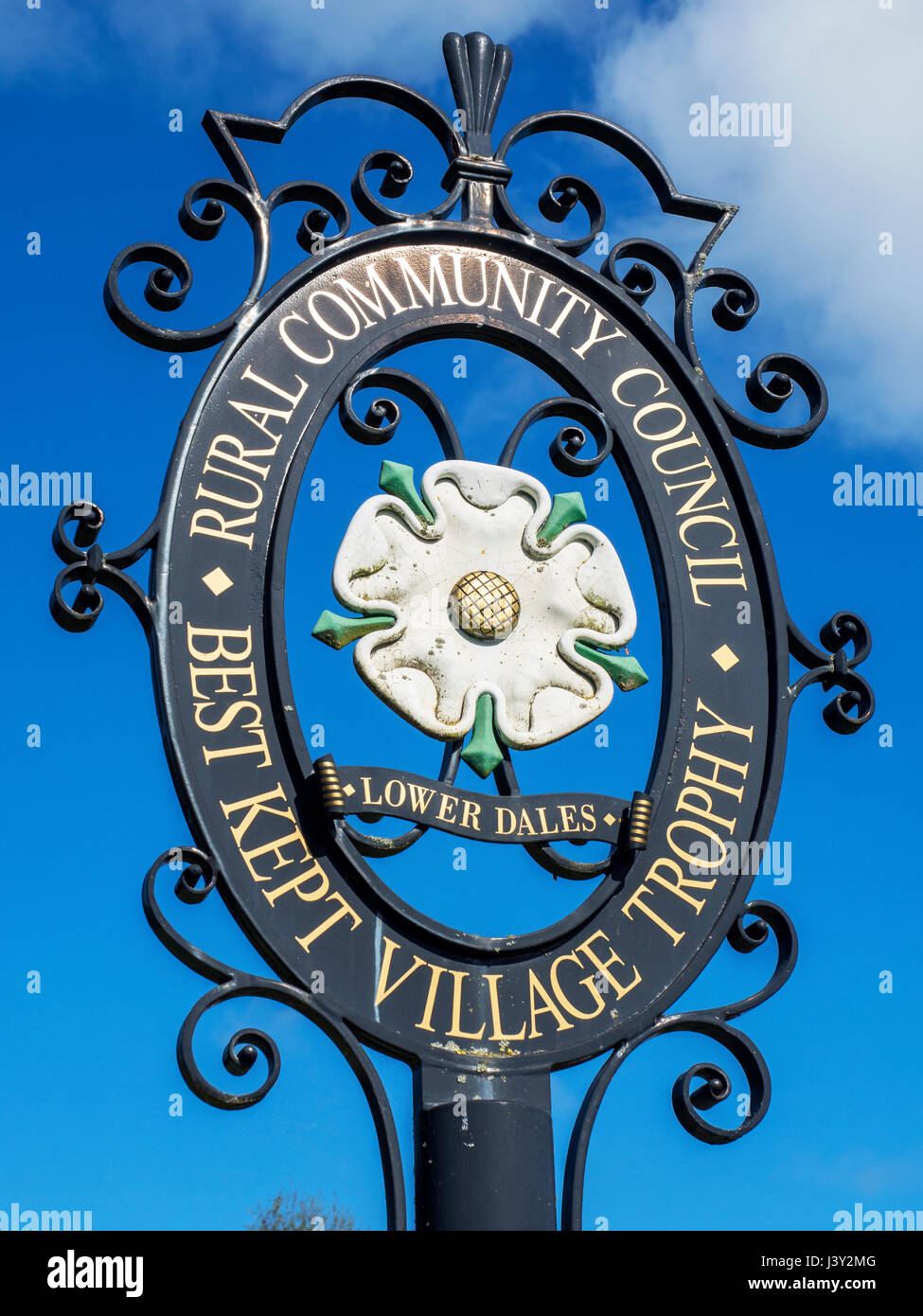 Rural Community Council Best Kept Village Trophy Sign at Roecliffe near ...