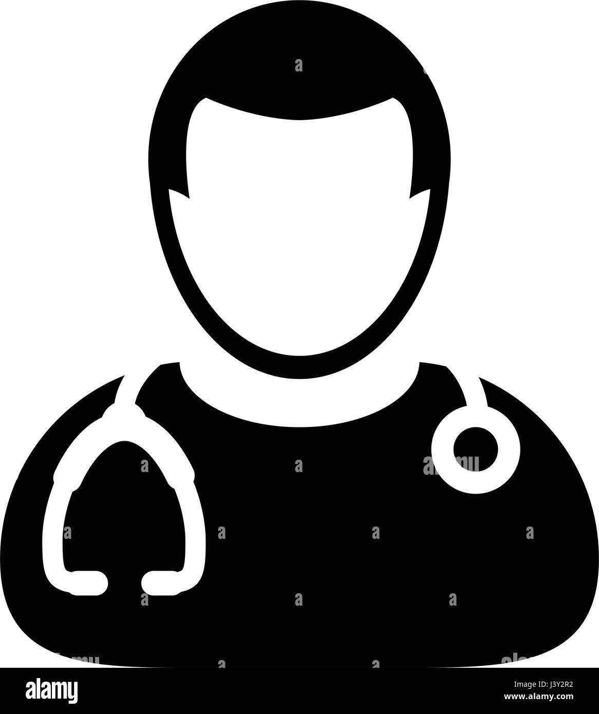 Doctor Icon Vector - Medical Physician With Stethoscope for Healthcare ...