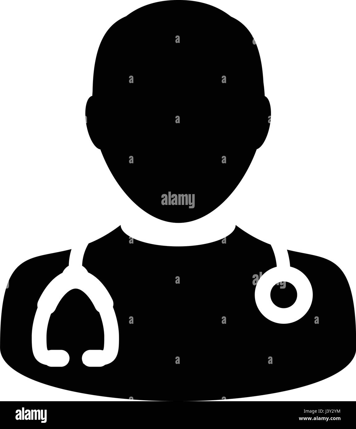 Doctor Icon Vector - Medical Physician With Stethoscope for Healthcare ...