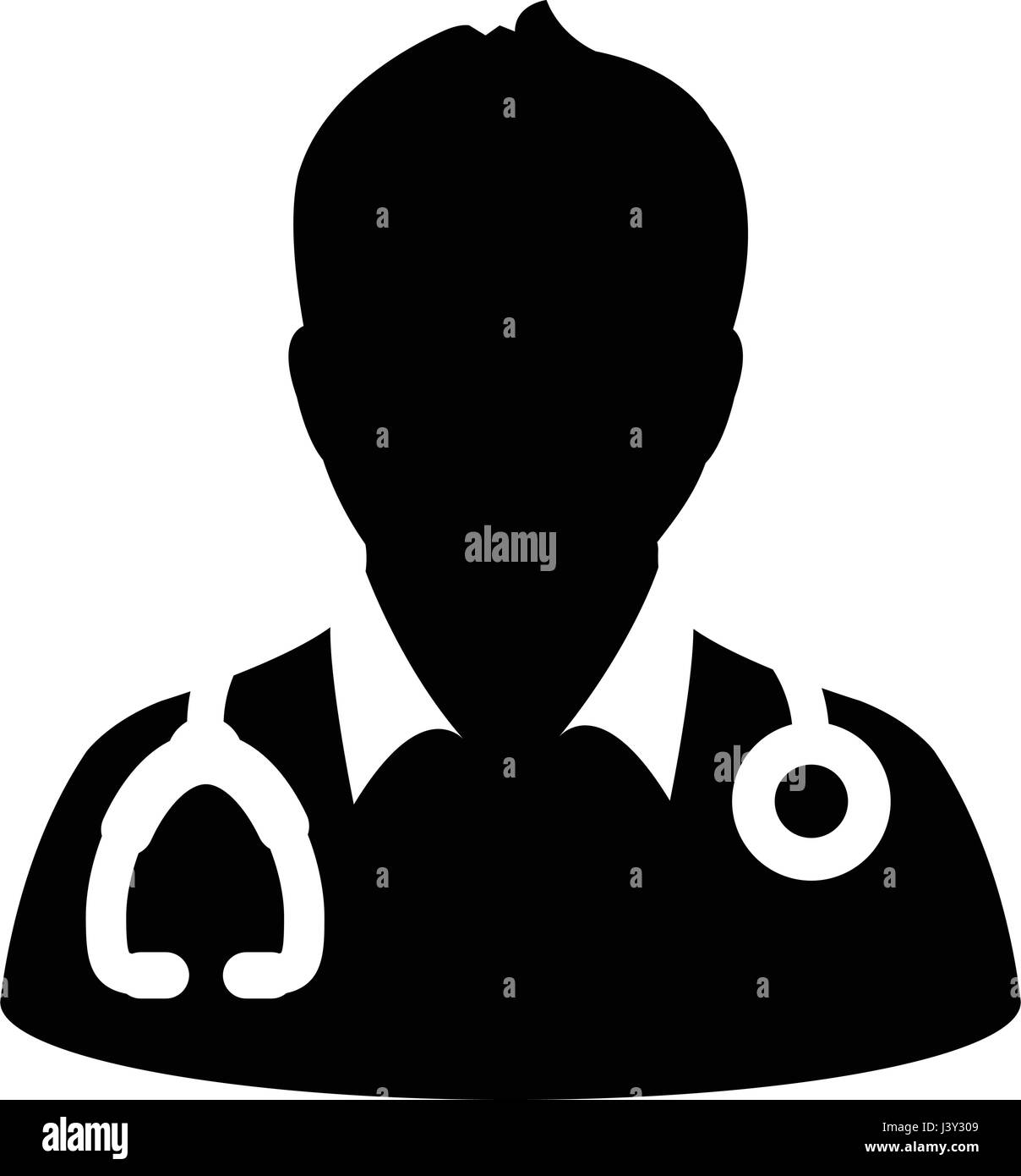 Doctor Icon Vector - Medical Physician With Stethoscope for Healthcare ...