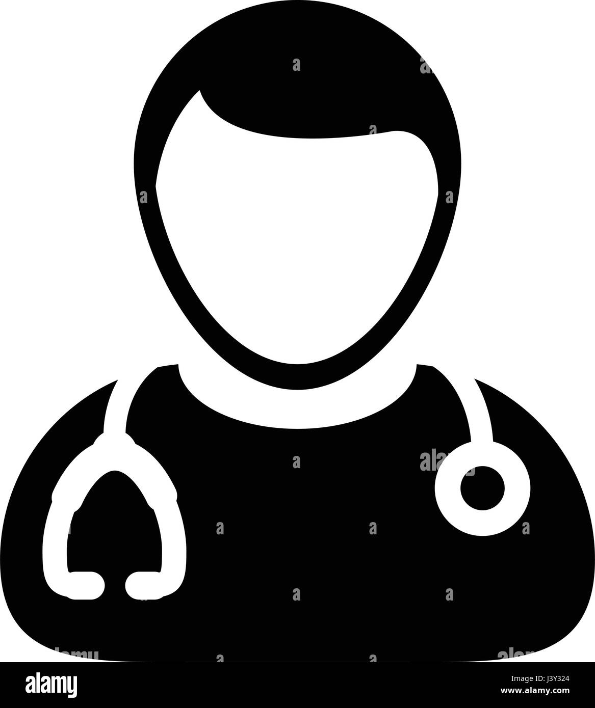 Doctor Icon Vector - Medical Physician With Stethoscope for Healthcare ...