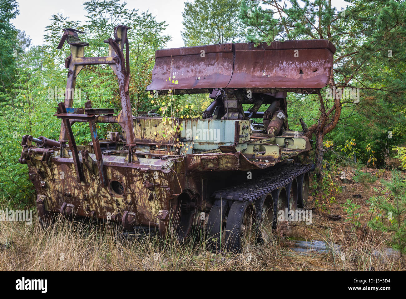 Irradiated vehicle used for clean-up operation after Chernobyl accident ...