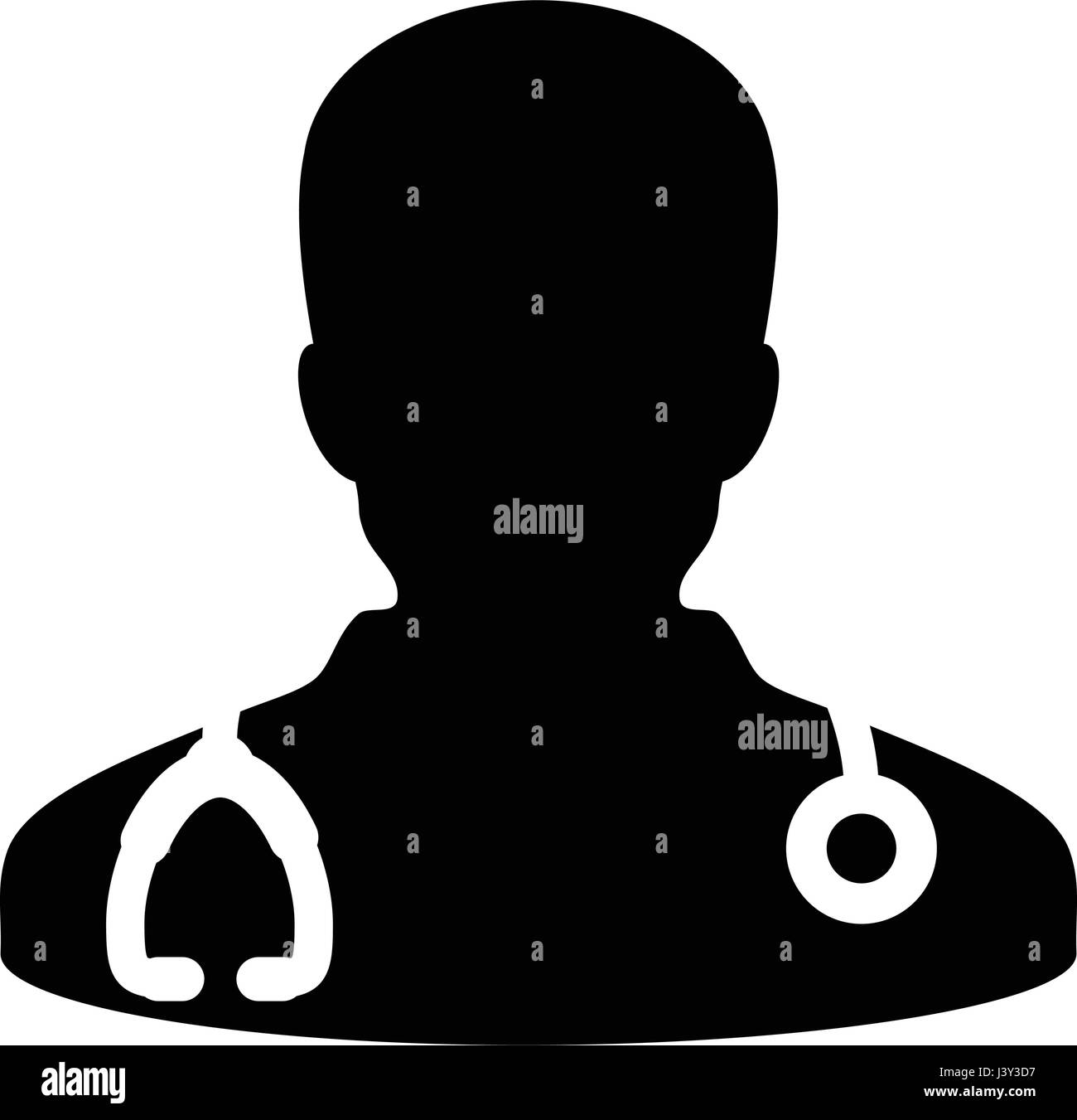 Doctor Icon Vector - Medical Physician With Stethoscope for Healthcare ...