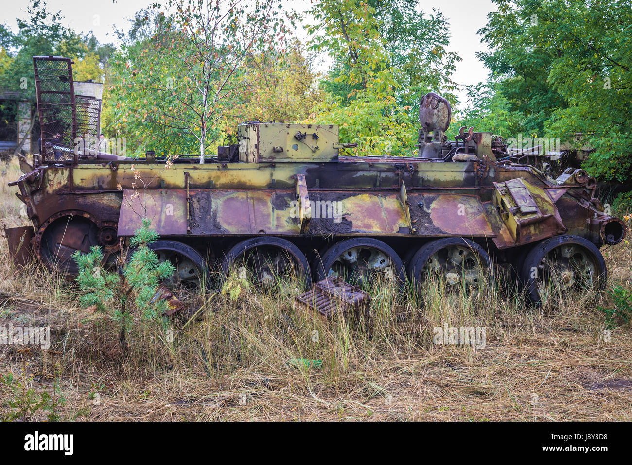 Irradiated vehicle used for clean-up operation after Chernobyl accident ...