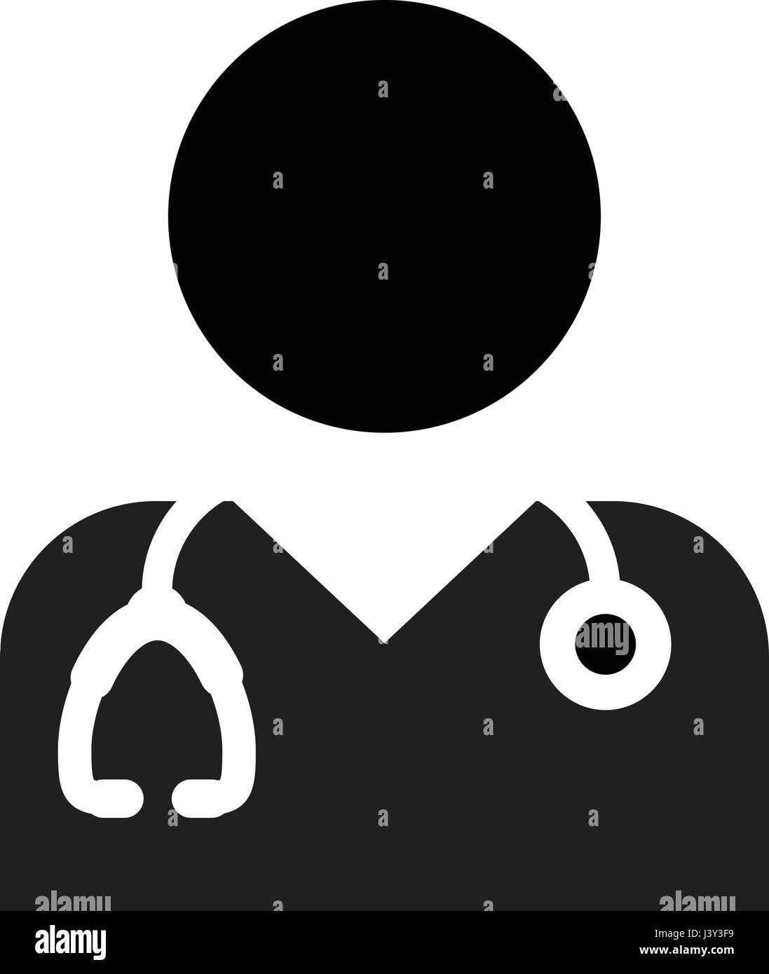 Doctor Icon Vector - Medical Physician With Stethoscope for Healthcare ...