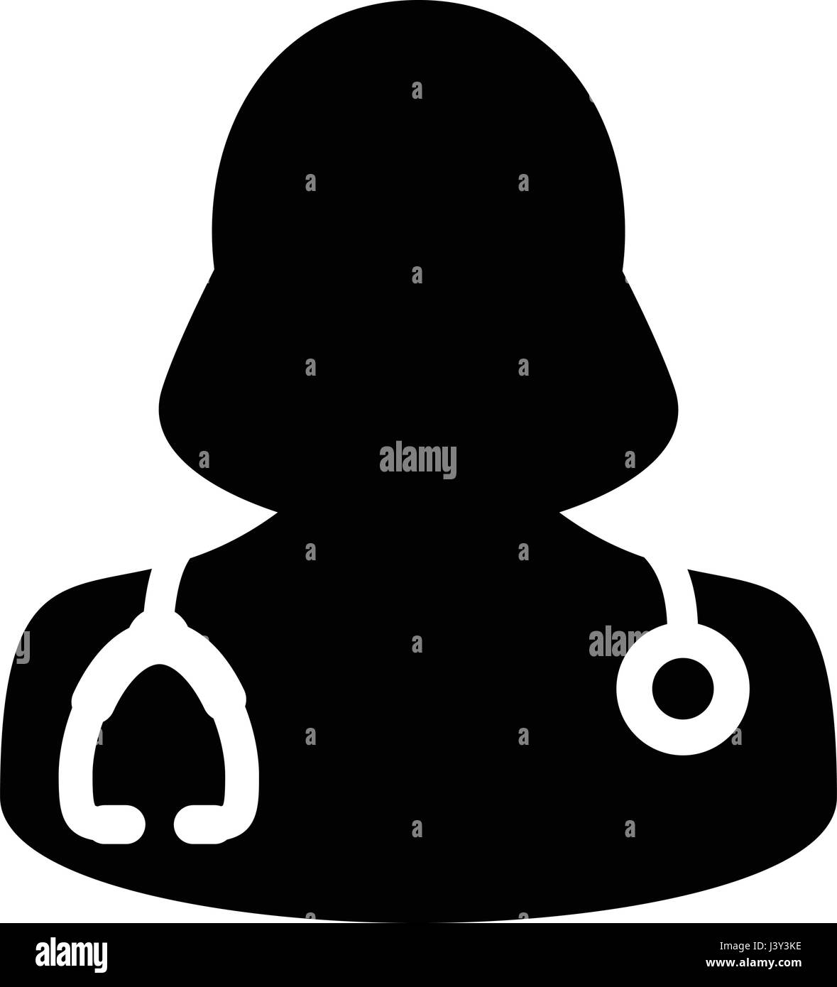 Woman Doctor Icon Vector - Medical Physician With Stethoscope for ...