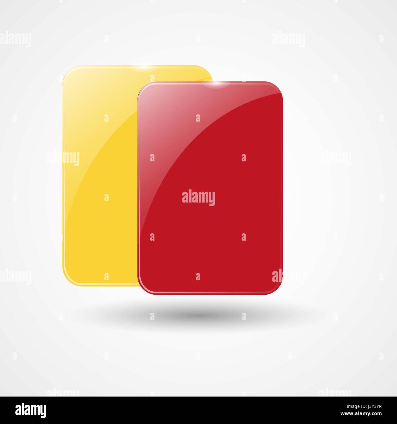 Referee holding red card football Stock Vector Images - Alamy