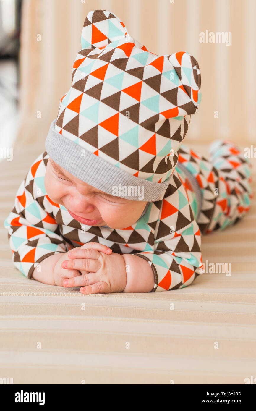 Portrait of crying baby boy Stock Photo - Alamy