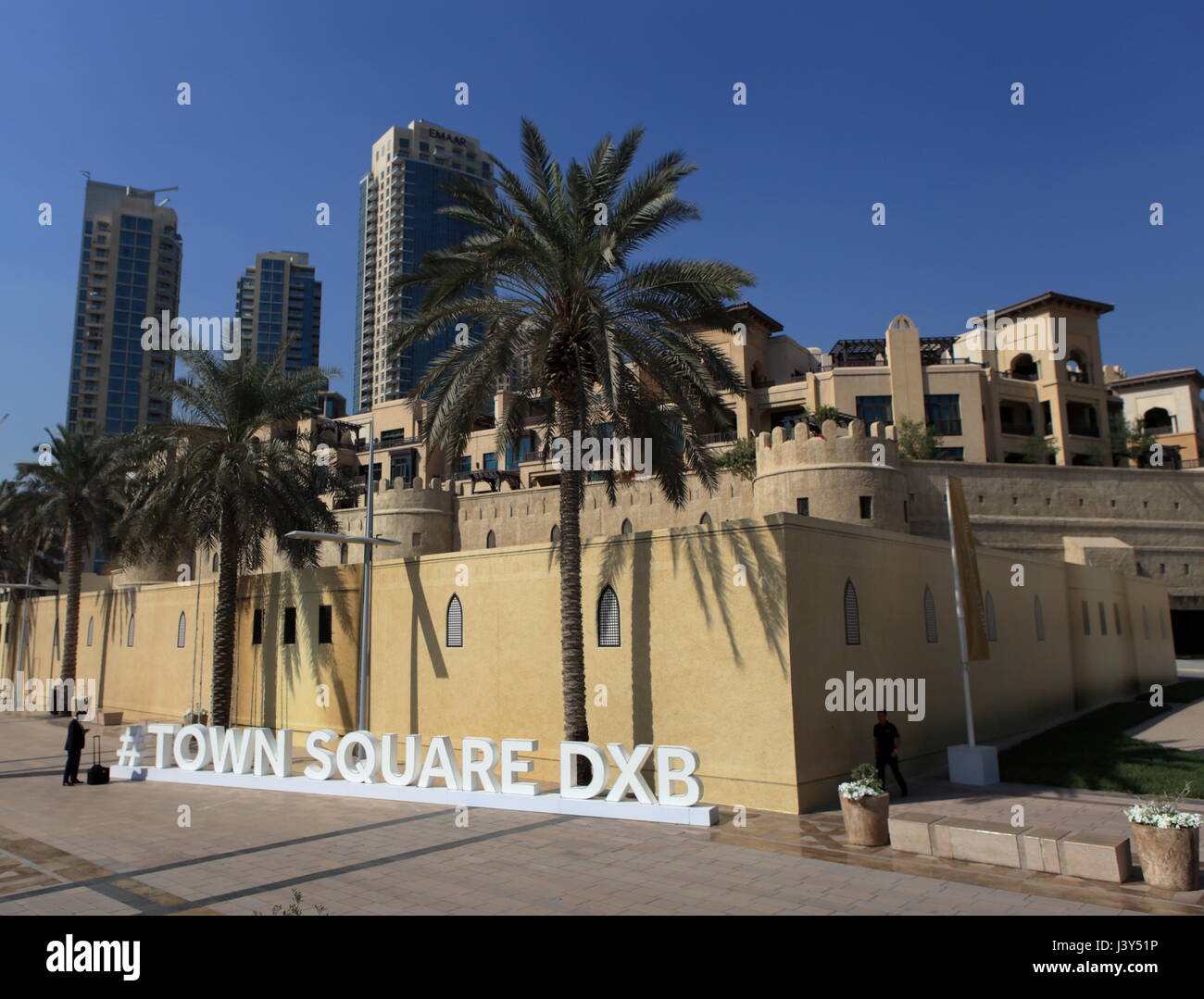 Town Square Dubai, United Arab Emirates, January 9, 2017 Stock Photo ...