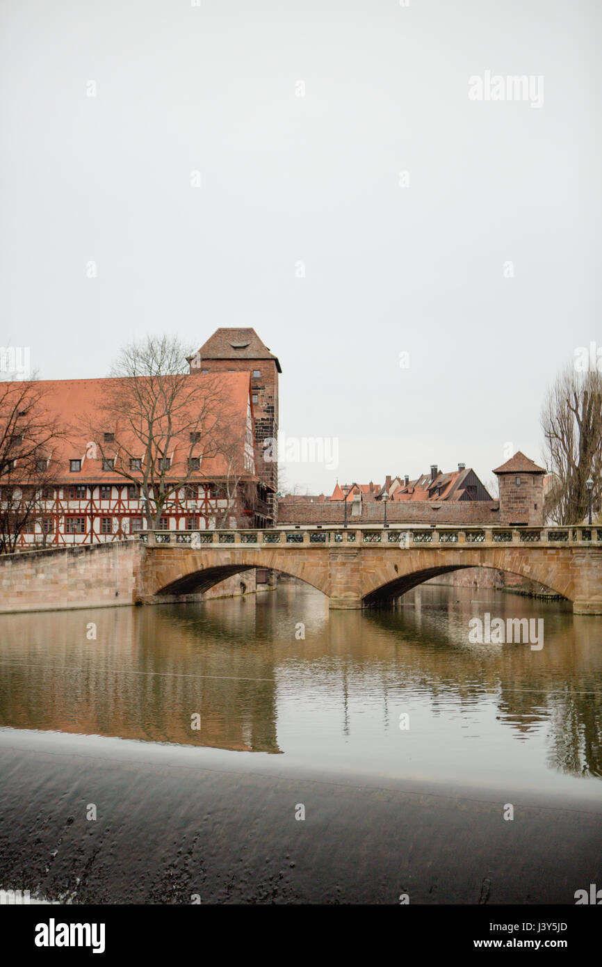 Bridge over the Pegnitz River in Nuremberg Stock Photo - Alamy