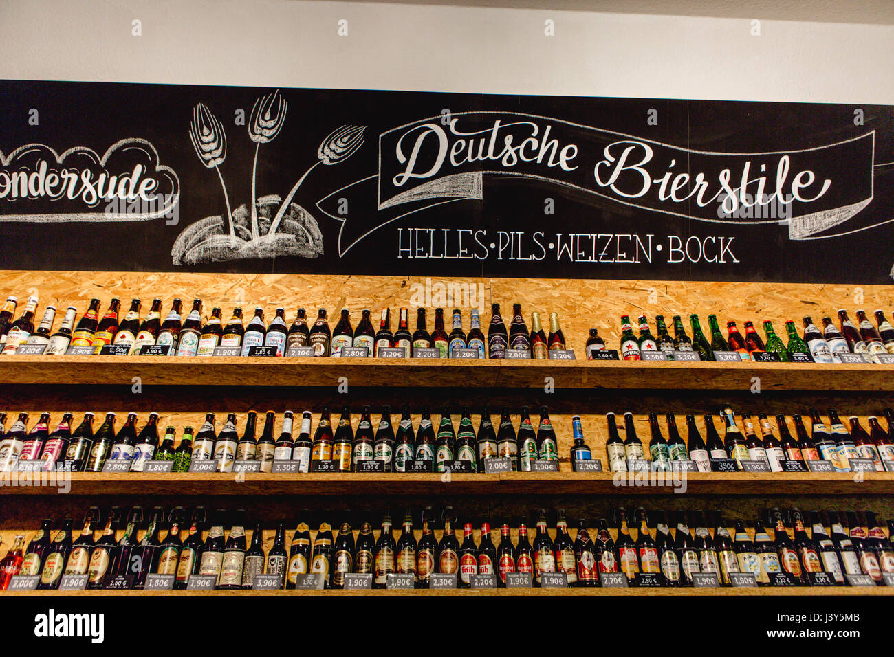 bottles of beer in german beer shop Die Bierothek in Nuremberg selling ...