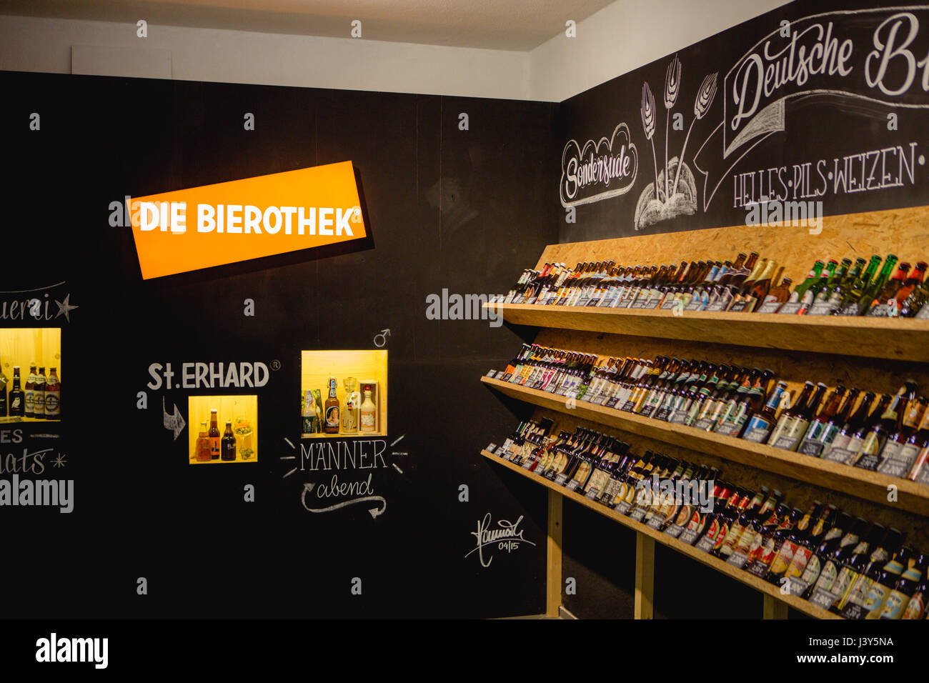 bottles of beer in german beer shop Die Bierothek in Nuremberg selling ...