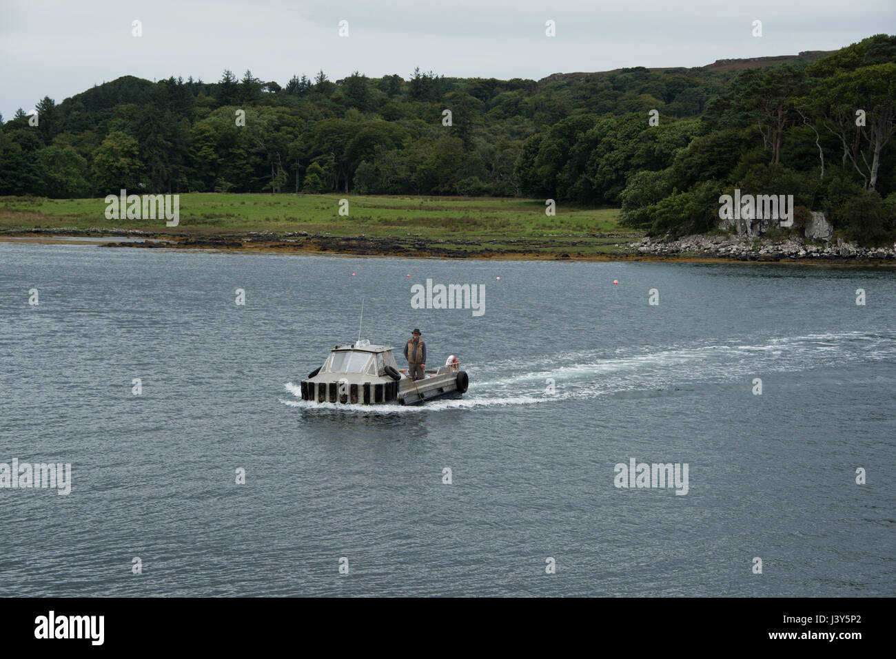 Ulva Ferry between the Isle of Mull and Isle of Ulva, Scotland Stock ...