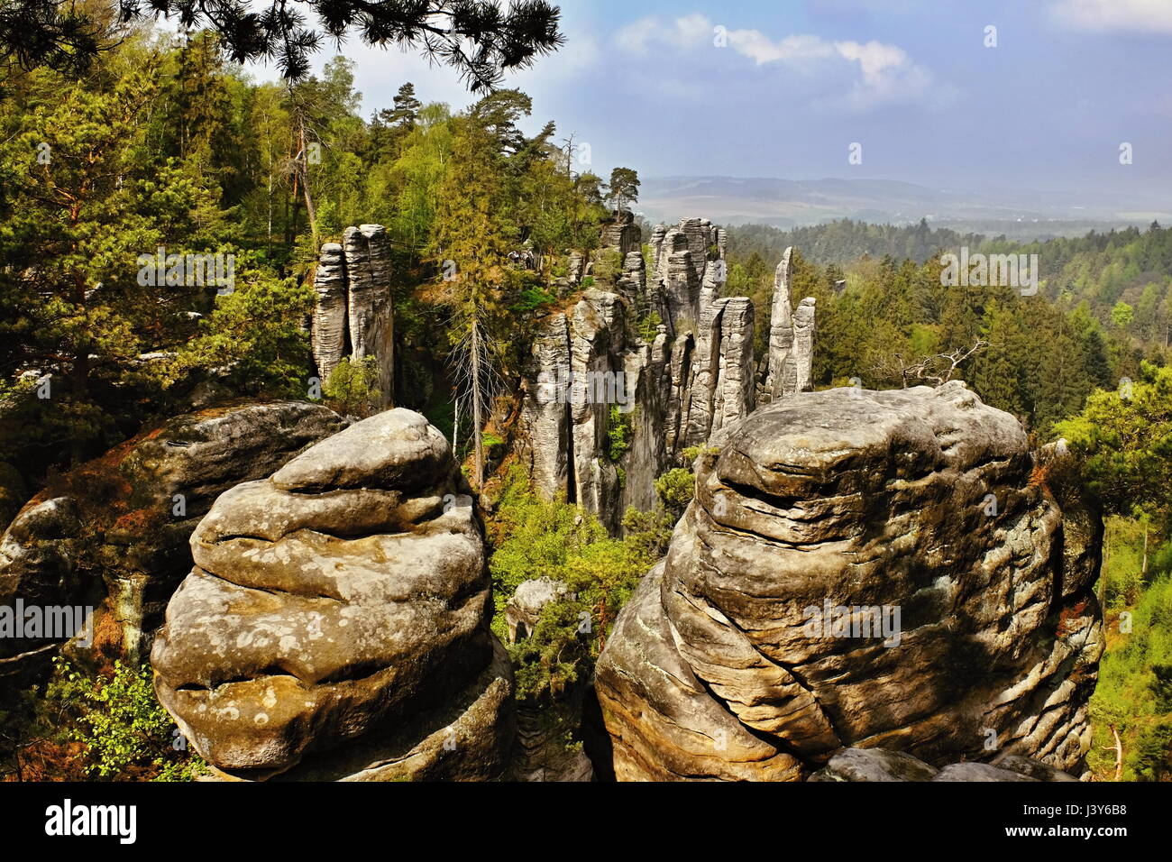 sandstone rocks in czech republic in prachovske skaly Stock Photo - Alamy