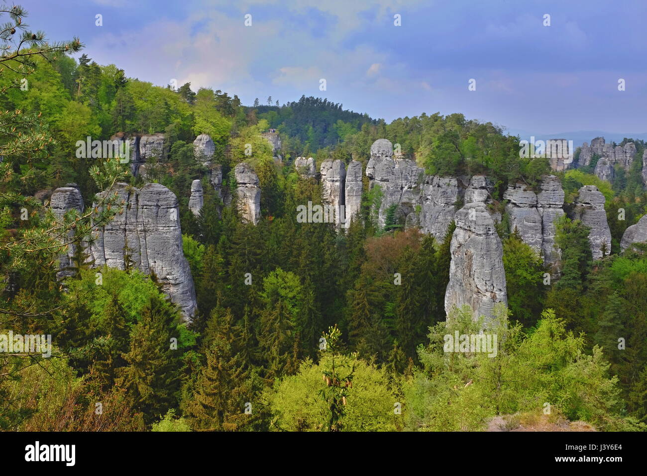 sandstone rocks in czech republic in prachovske skaly Stock Photo - Alamy