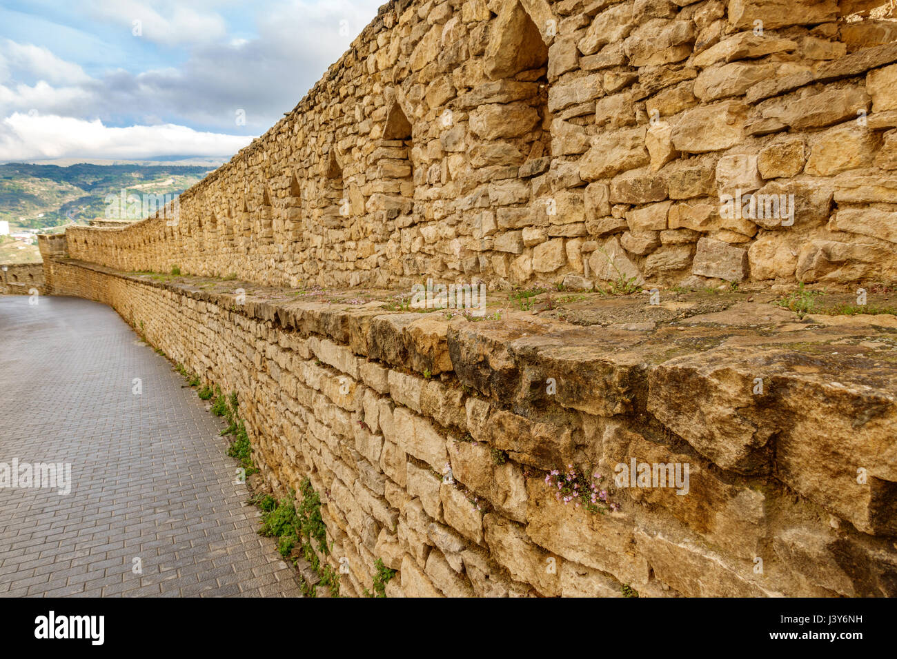 Old wall and sky, perspective Stock Photo - Alamy