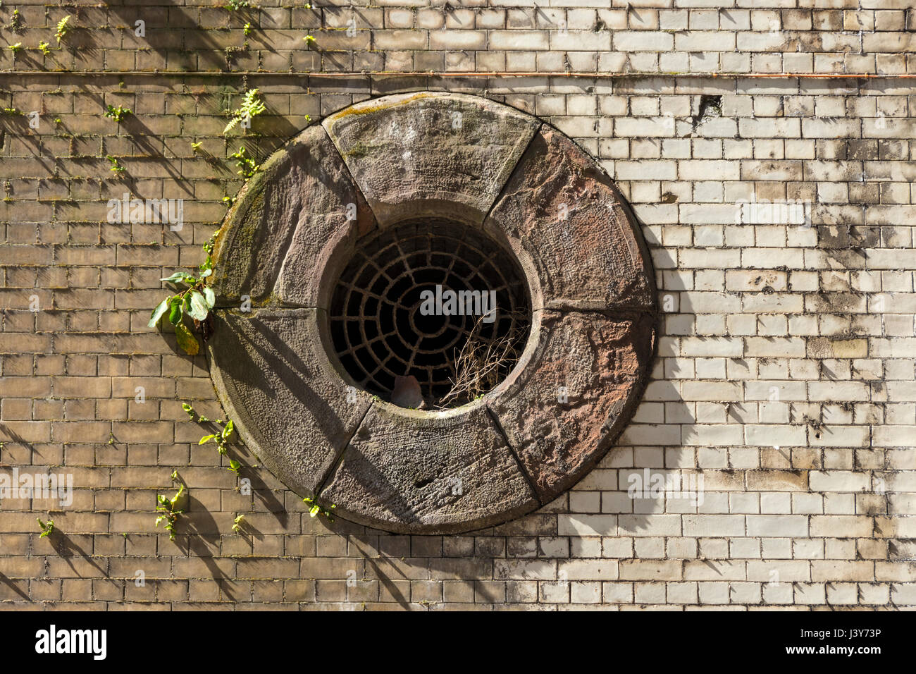 Circular ventilation hole on the undercroft of the former Exchange ...