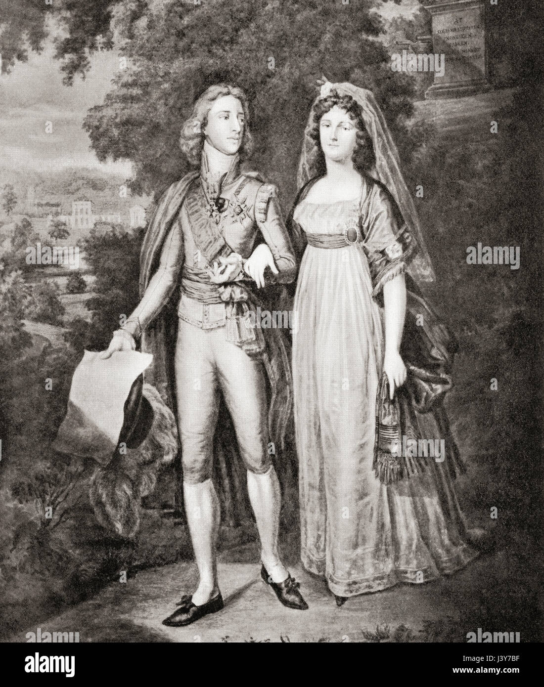 Gustav IV Adolf and his wife Frederica of Baden. Gustav IV Adolf aka ...