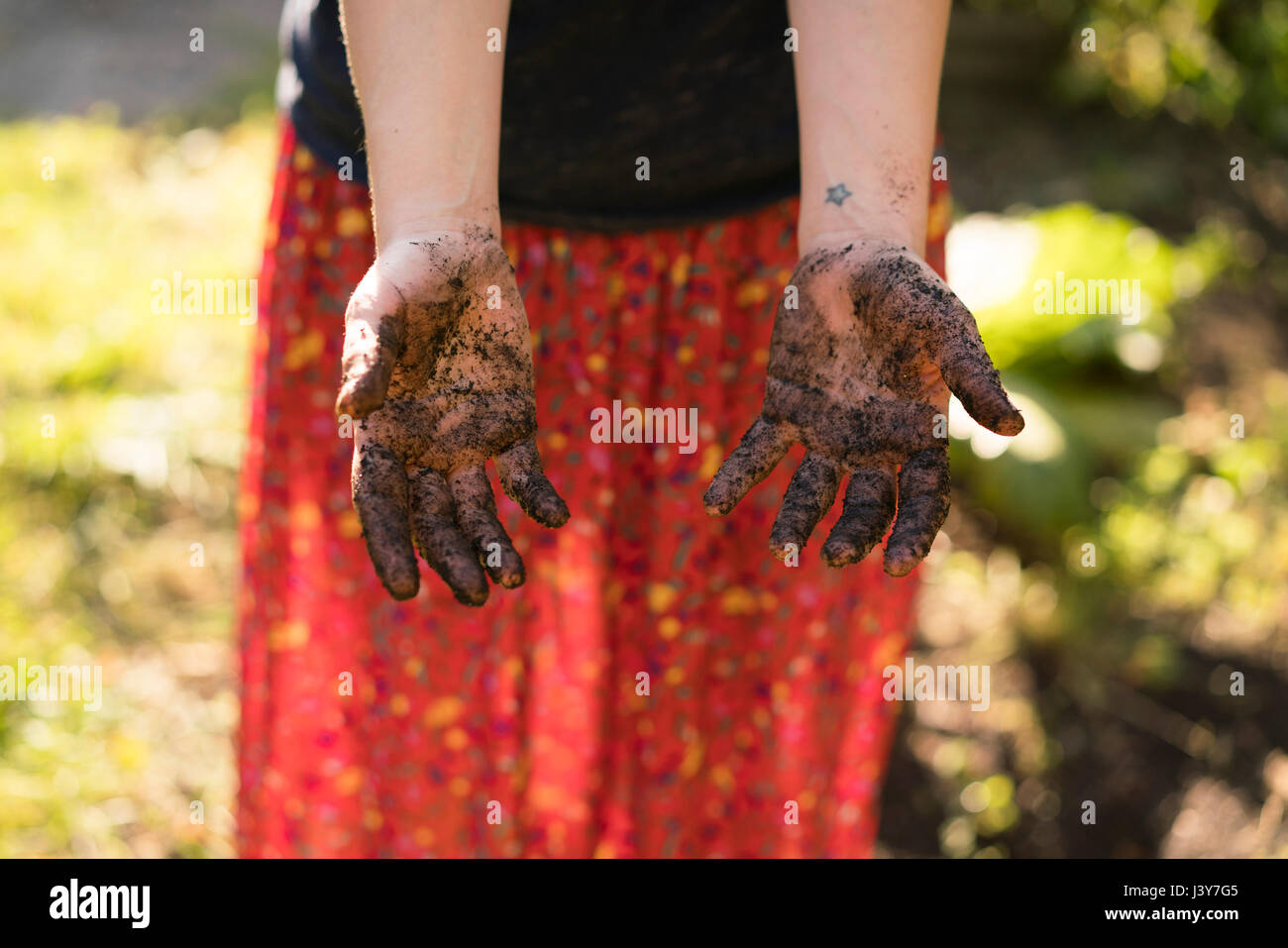 Muddy hands hi-res stock photography and images - Alamy