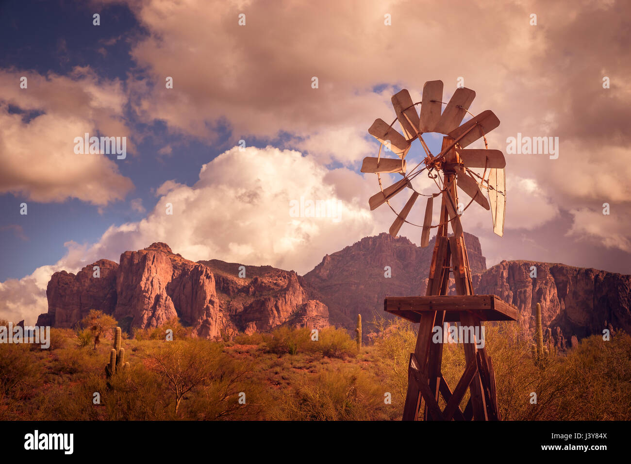 Az desert mountain landscape scene Stock Photo - Alamy