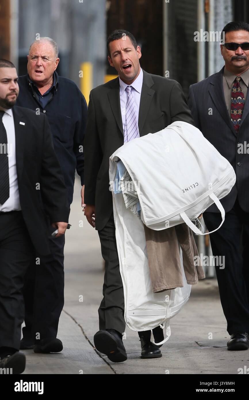 Adam Sandler seen arriving at the ABC studios for Jimmy Kimmel Live ...