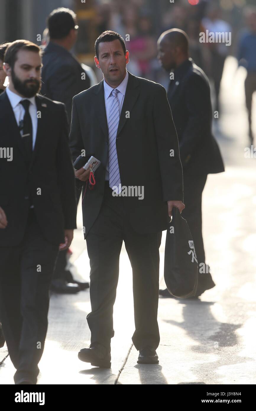 Adam Sandler seen arriving at the ABC studios for Jimmy Kimmel Live ...