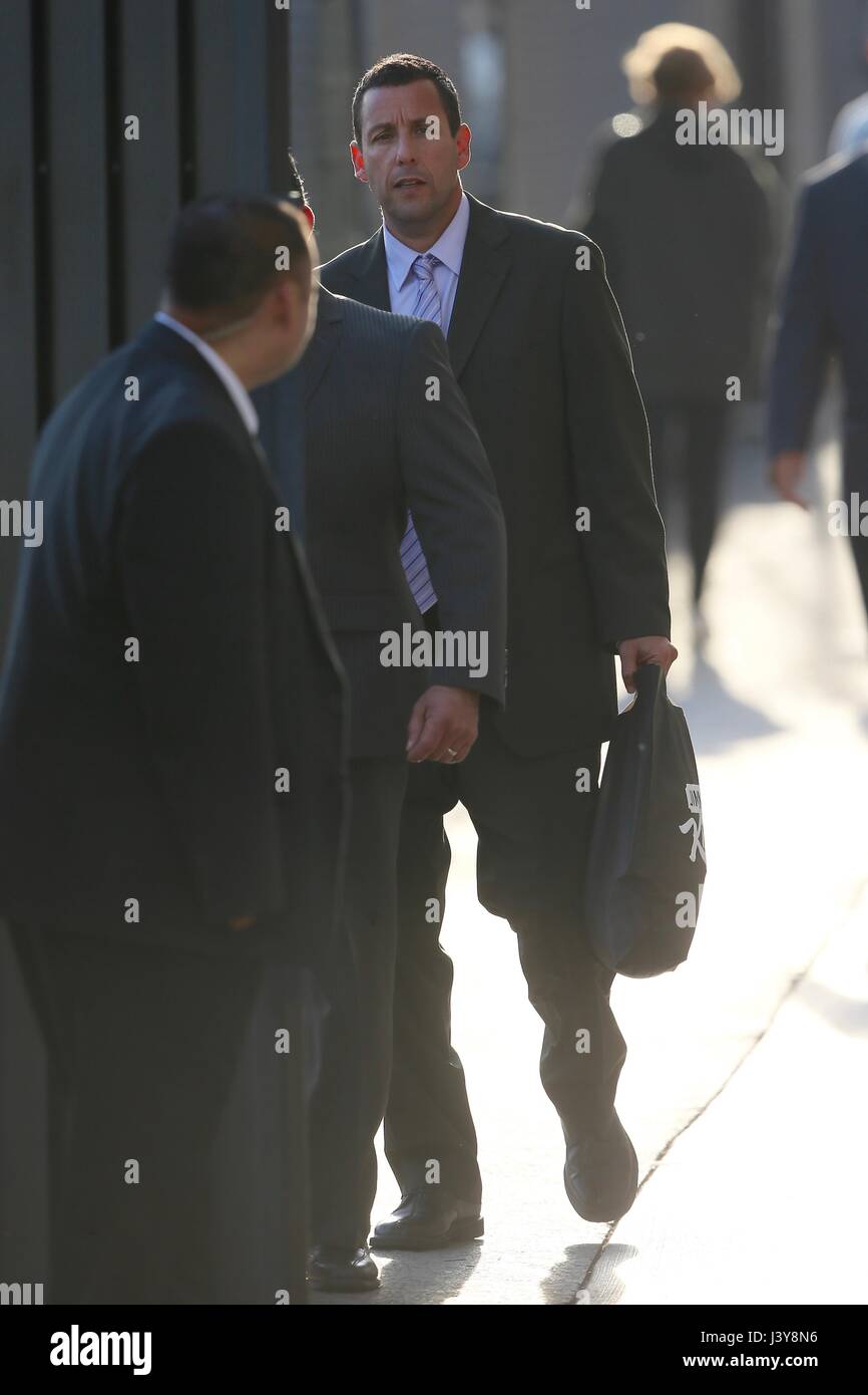 Adam Sandler seen arriving at the ABC studios for Jimmy Kimmel Live ...
