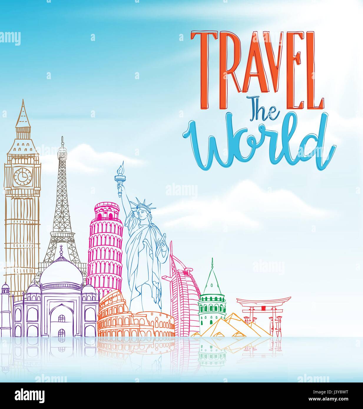 Place to visit in japan Stock Vector Images - Alamy