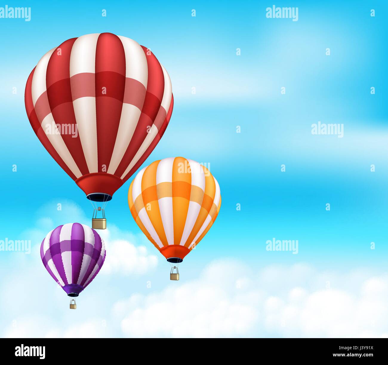 Colorful Hot Air Balloons In The Sky