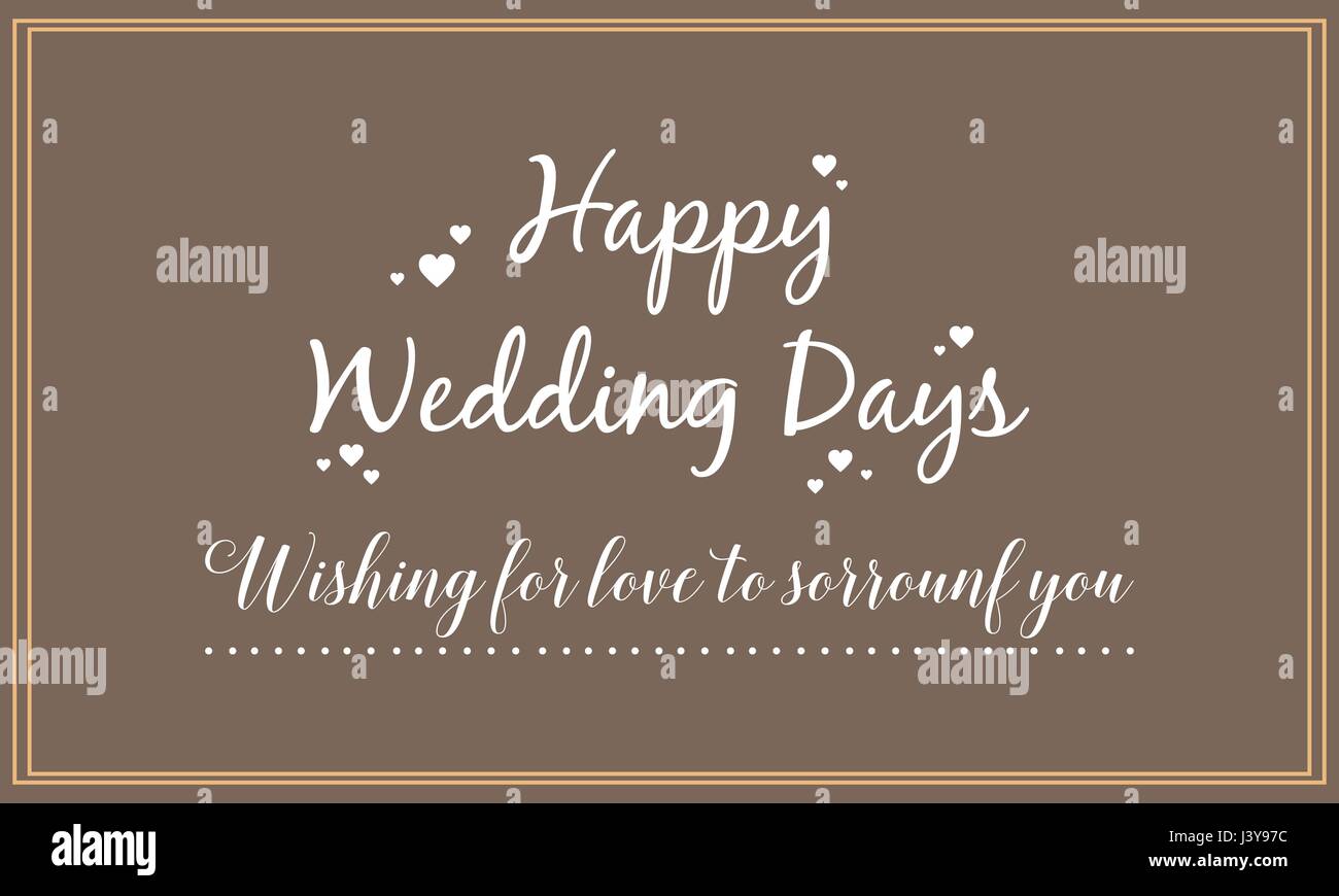 Happy wedding card design style Stock Vector Image & Art - Alamy